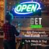 Bluetooth App Enabled led open Sign | Green Light Innovations #1 USA