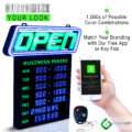 Bluetooth Enabled Business Hours LED OPEN Sign - 15"x 16.5 | Green ...